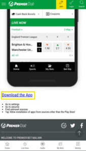Premier Bet App Download para Android e iOS